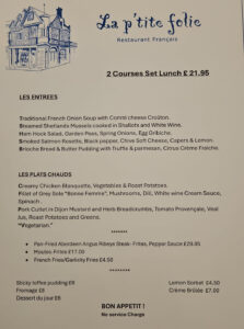 Lunch – La P'tite Folie